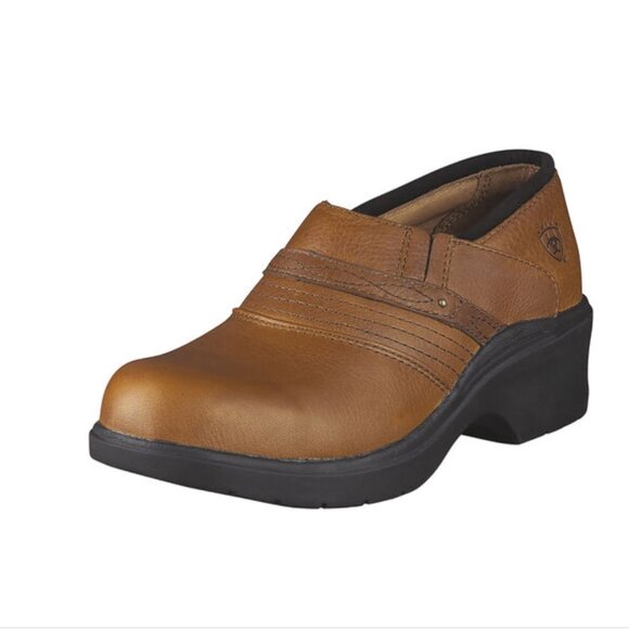 Ariat | Shoes | Ariat Work Safety Steel Toe Safety Clog Brown Leather ...
